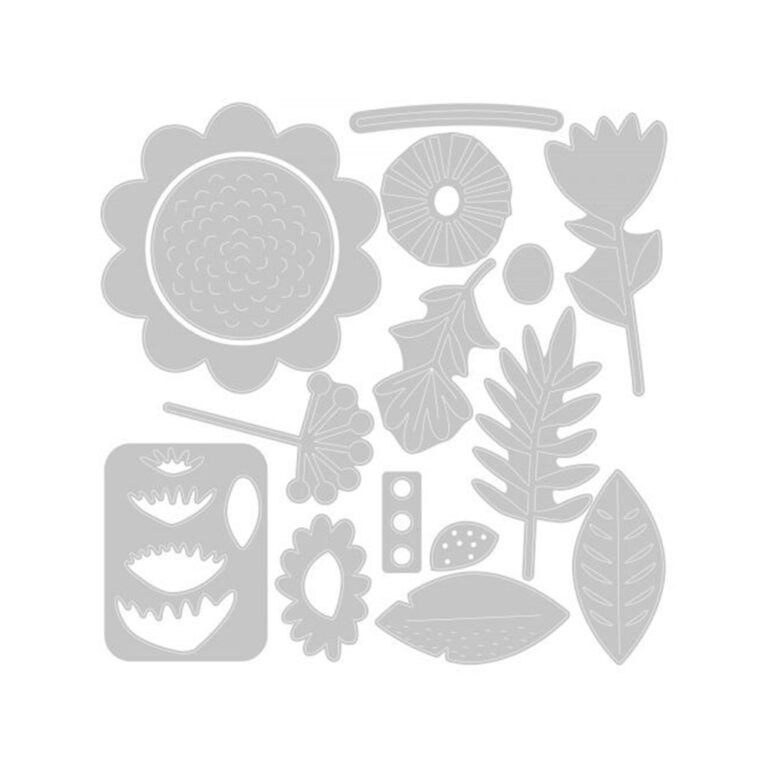 Facas de Corte Thinlits Sizzix - Floral Tropical — Loja Paint Color